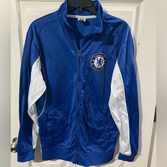 Chelsea | Shirts | Chelsea Blue And White Mens Track Jacket | Poshmark